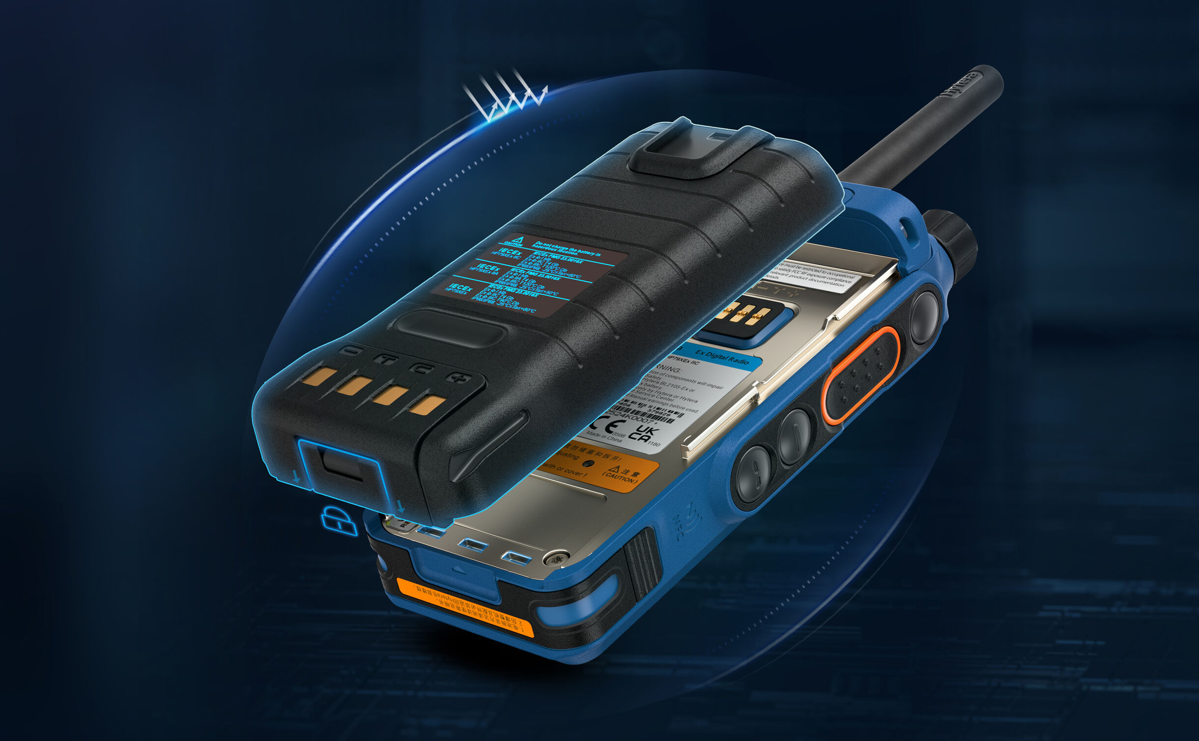 HP79XEx IIC Intrinsically Safe DMR Portable Two-way Radio | Caelus Wireless